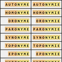 Finales -NYME, -NYMIE et -NYMIQUE