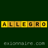 Mots ALLEGRO et ALLÉGRO