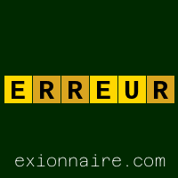 Définition ERREUR